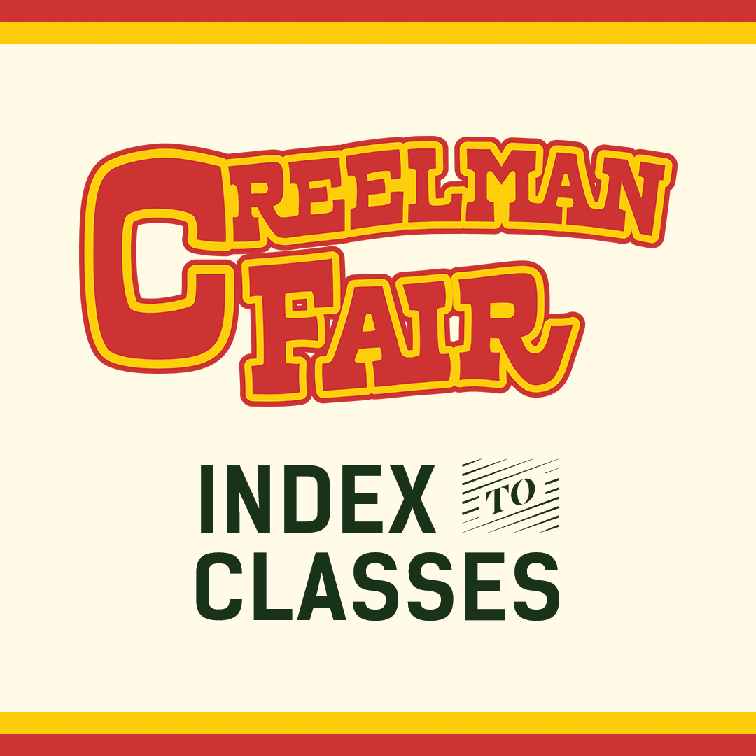 Index to Classes - Creelman Agricultural Society